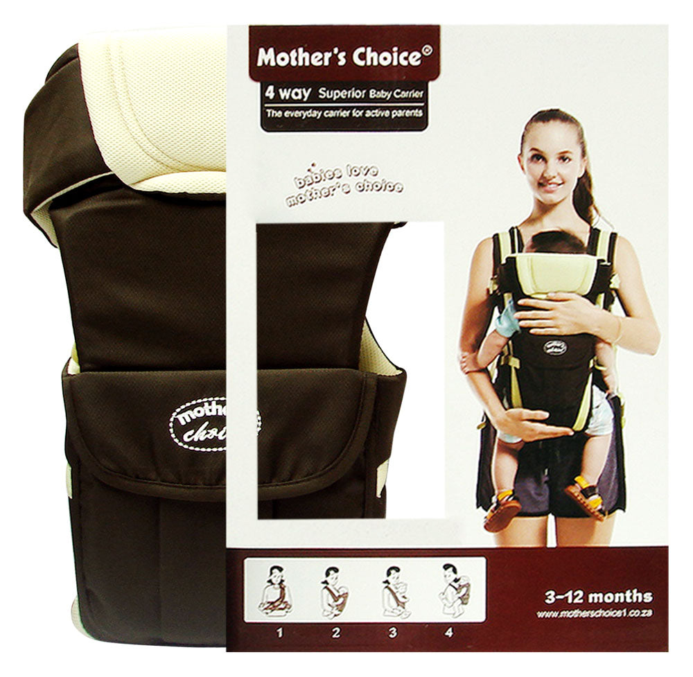 4 WAY BABY CARRIERS BROWN – Mothers Choice